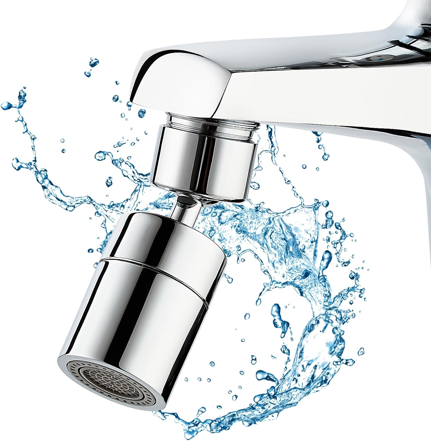 Joy Decor Faucet Aerator, 360° Swivel Faucet Aerator 2 Water Outlet ...