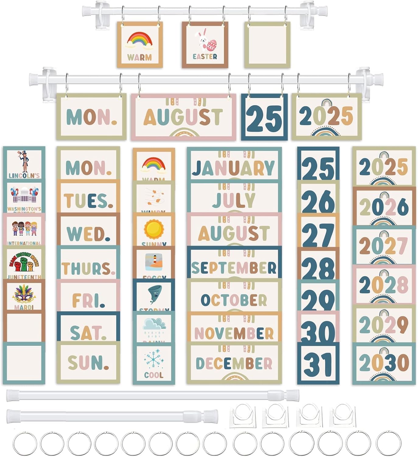 Amazon.com : EggSun 96 Cards Boho Back to School Bulletin Board ...