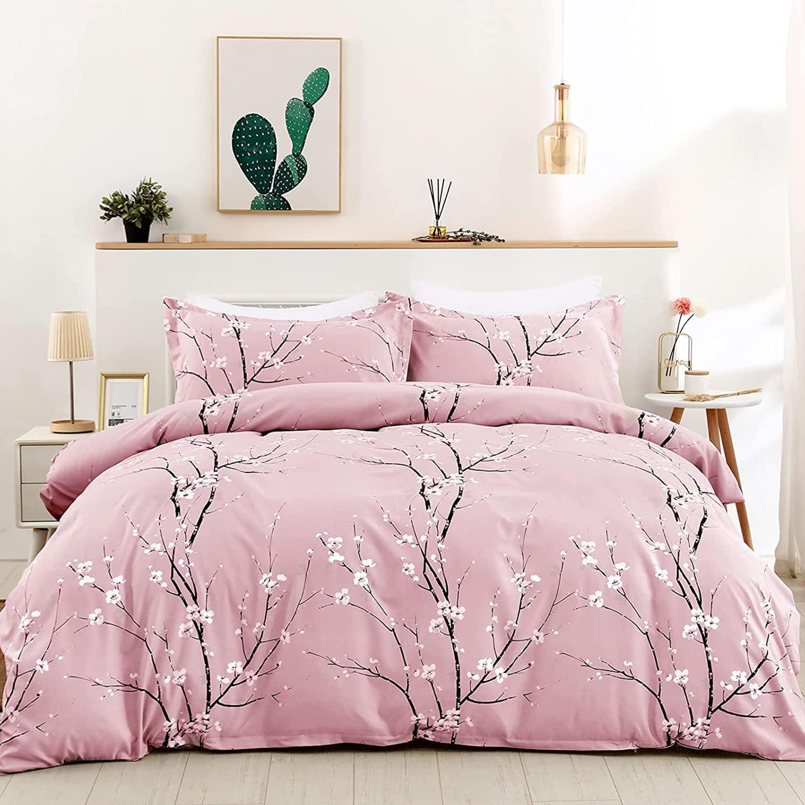 Amazon.com: Japanese Oriental Style Cherry Blossom Floral Print Duvet ...