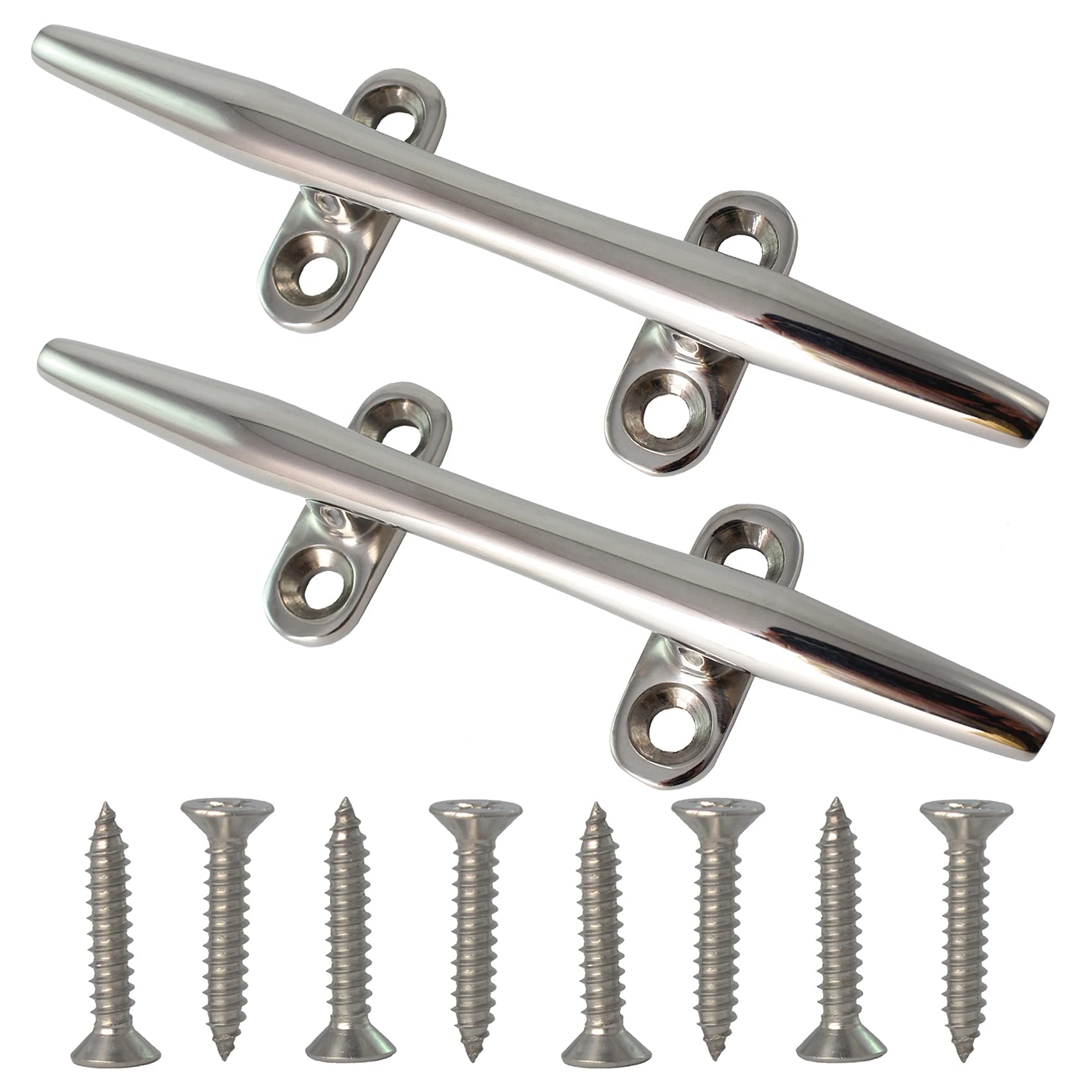 Snapklik.com : VEITHI 6 Inch 316 Stainless Steel Boat Cleat, Boat ...
