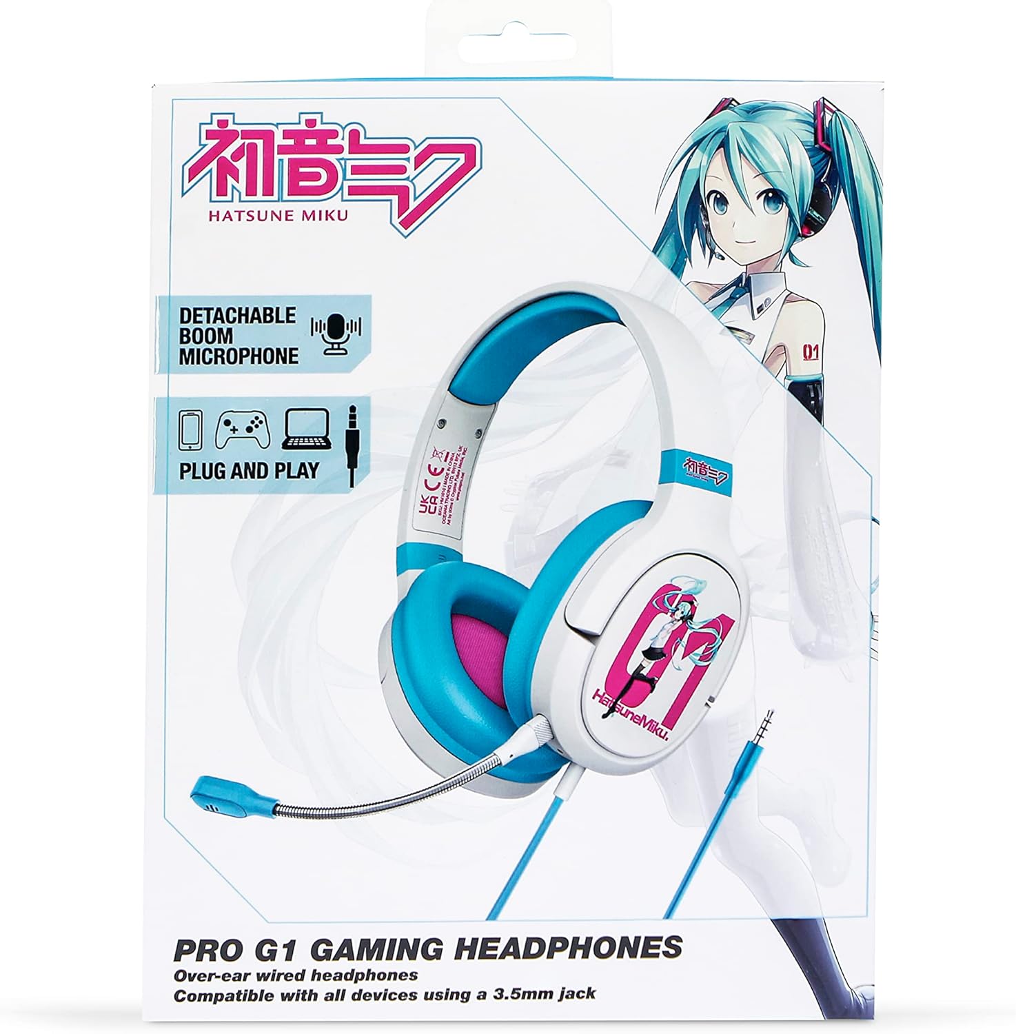 OTL Technologies HM1010 Hatsune Miku PRO G1 Wired Gaming Headphones ...