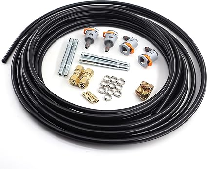 Amazon.com: 3/8 Fuel Line Repair Kit 3/8 in (10mm), Nylon Fuel Line ...