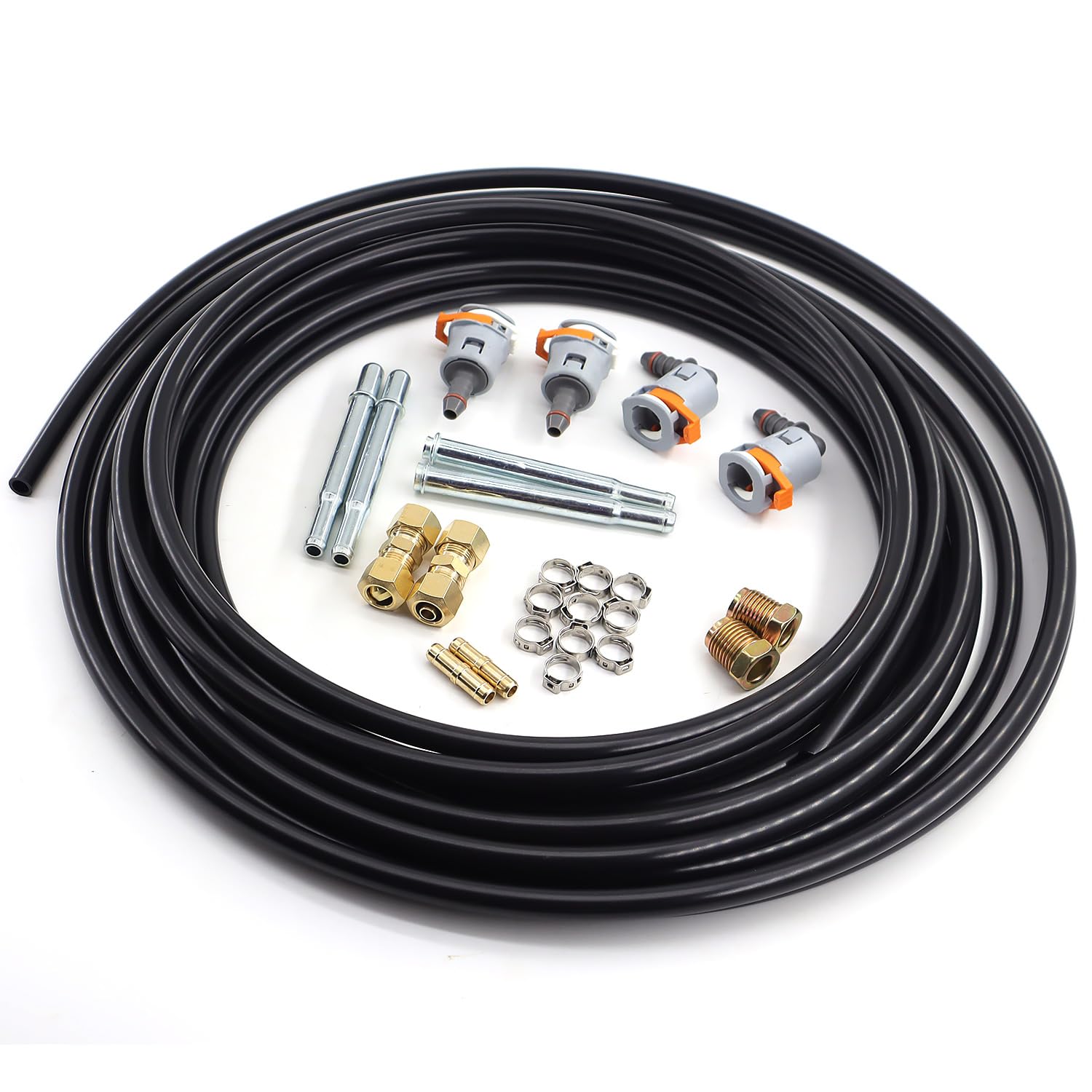 Amazon.com: 3/8 Fuel Line Repair Kit 3/8 in (10mm), Nylon Fuel Line ...