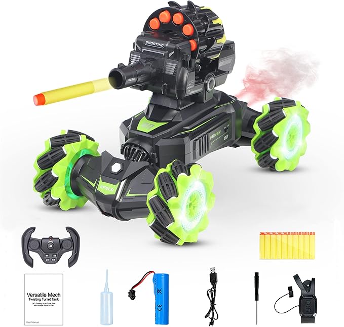 Amazon.com: BOKSIYUR RC Car Shoot Nerf Bullet, Remote Control Hand ...