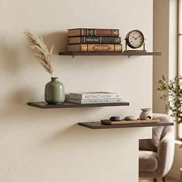 Xtenshion Crafts Engineered Wood Floating Wall Shelves, Set of 3 ...