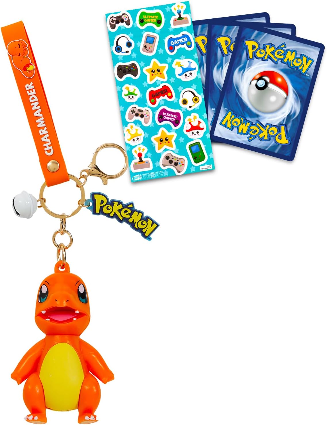 Nintendo Charmander Keychain Bundle ~ Deluxe Silicone 3D Character ...