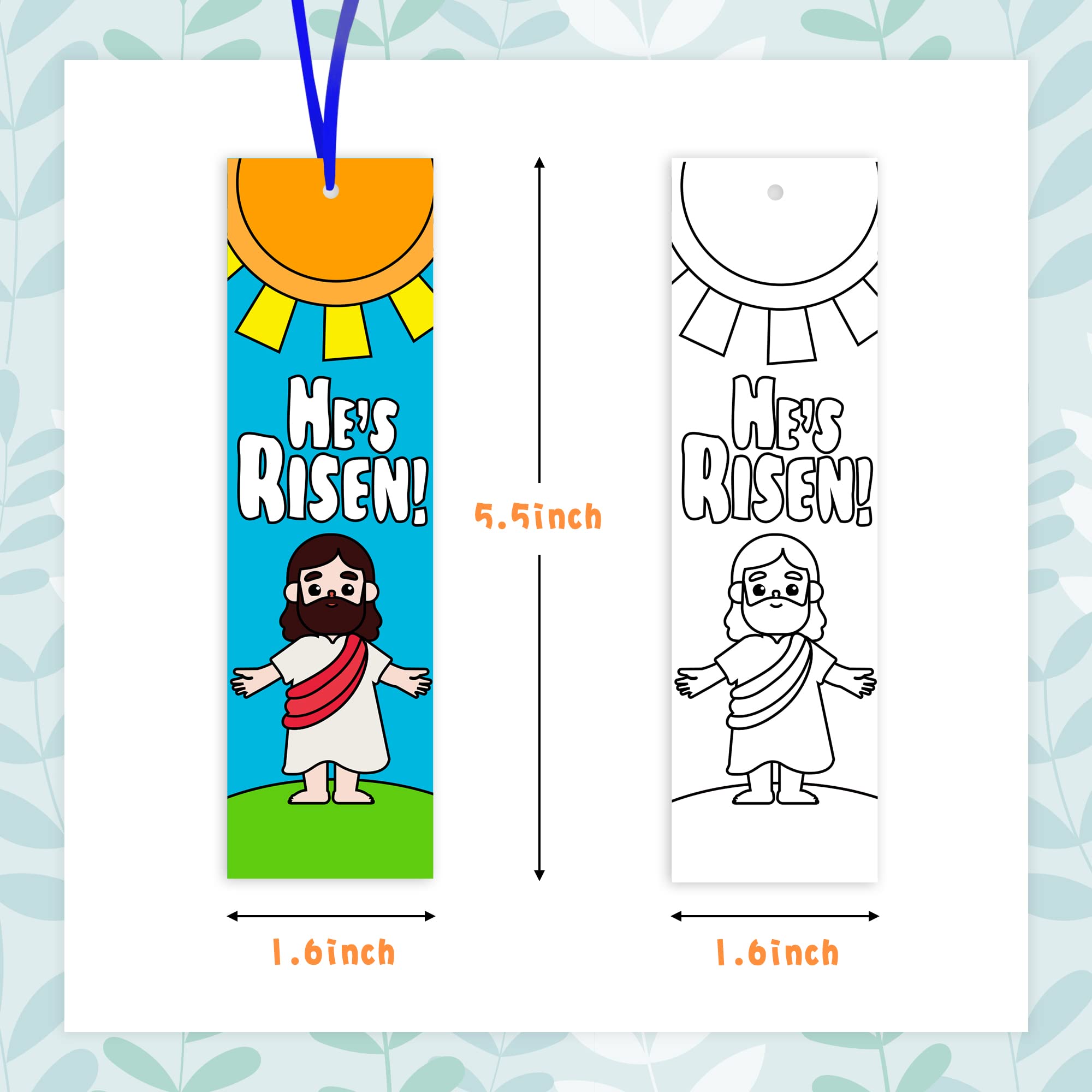 Snapklik.com : Easter DIY Coloring Bookmarks - 75Pcs Color Your Own ...