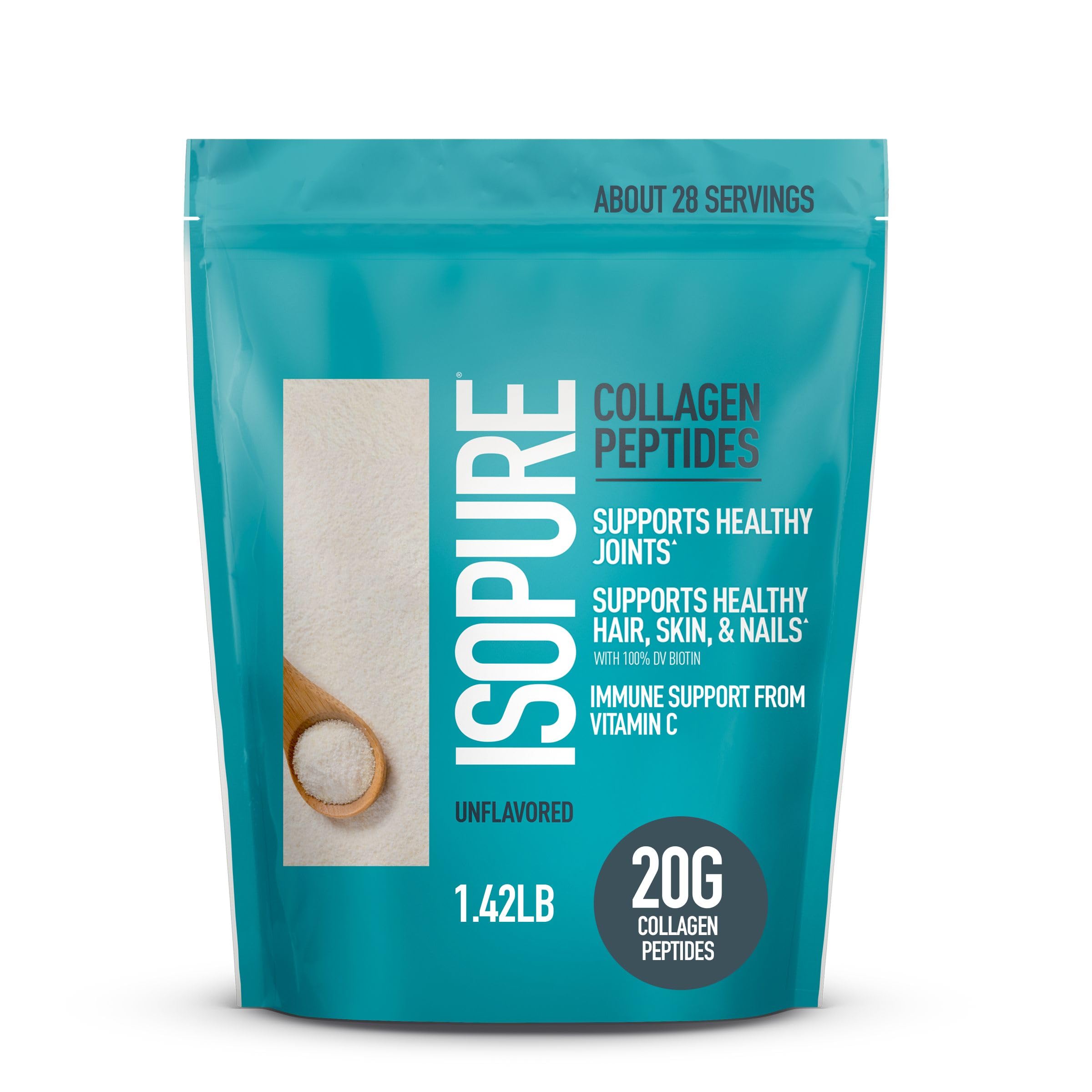 Snapklik.com : Isopure Collagen Peptides Powder, Promotes Hair, Nail ...