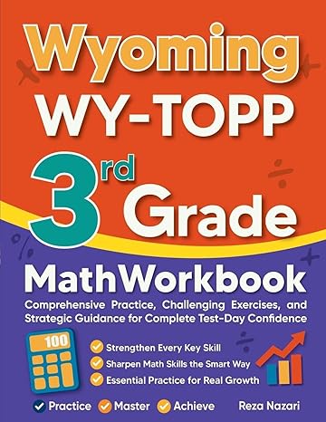 Wyoming WY-TOPP 3rd Grade Math Workbook: Comprehensive Practice ...