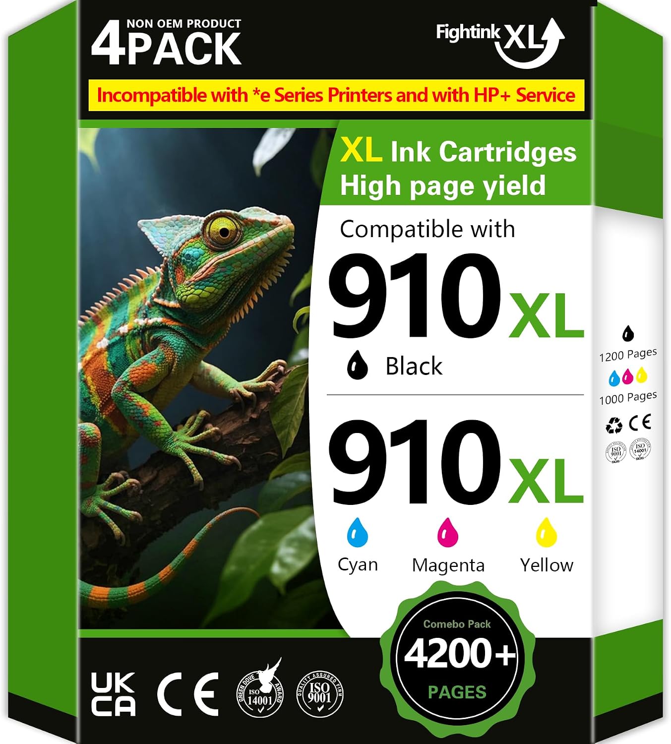 Amazon.com: Fightink 910XL Ink Replacement for HP 910XL Ink Cartridges ...