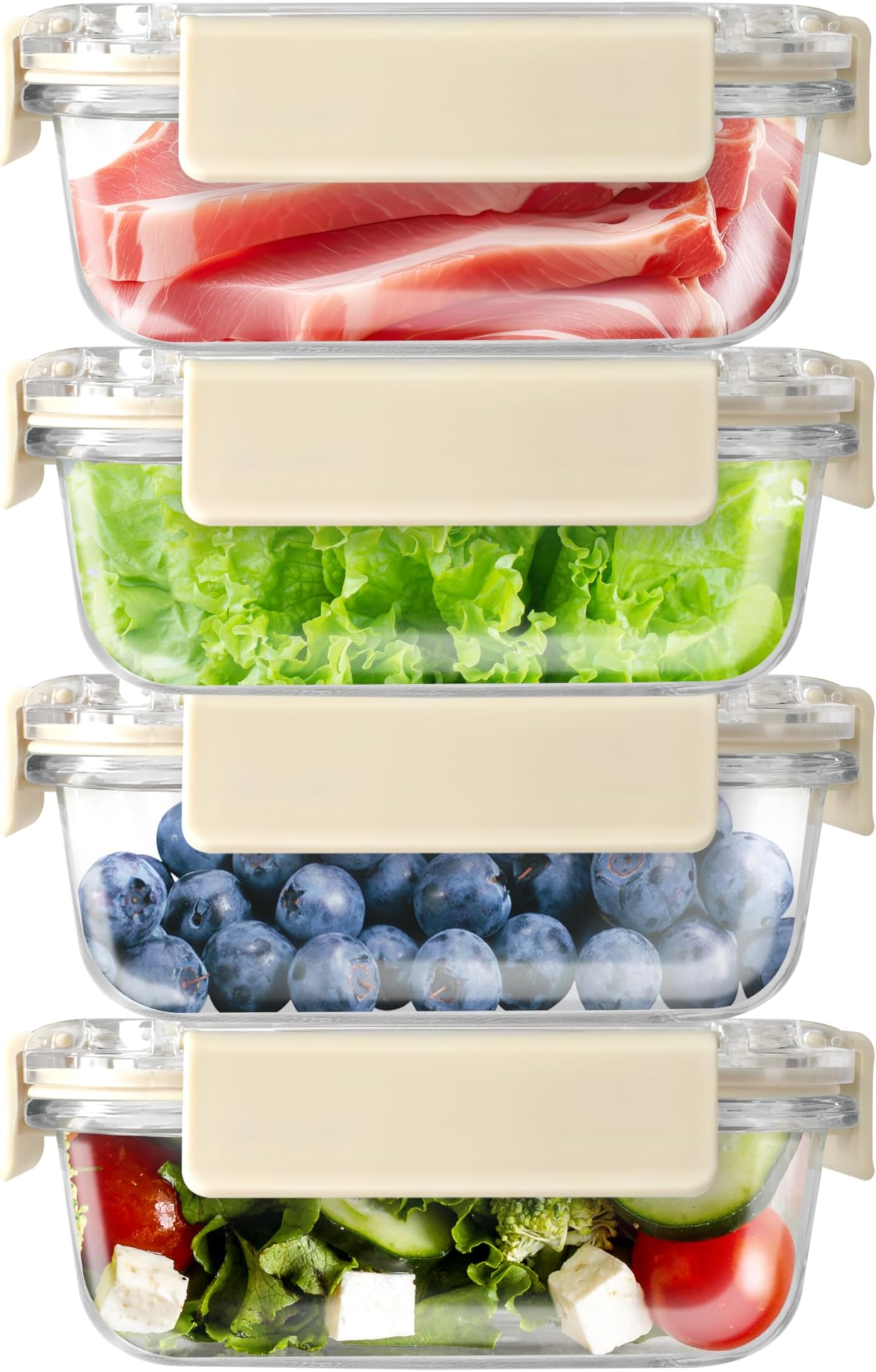 Amazon.com: Heal Smart All Temp Food Storage Container, Glass Meal Prep ...