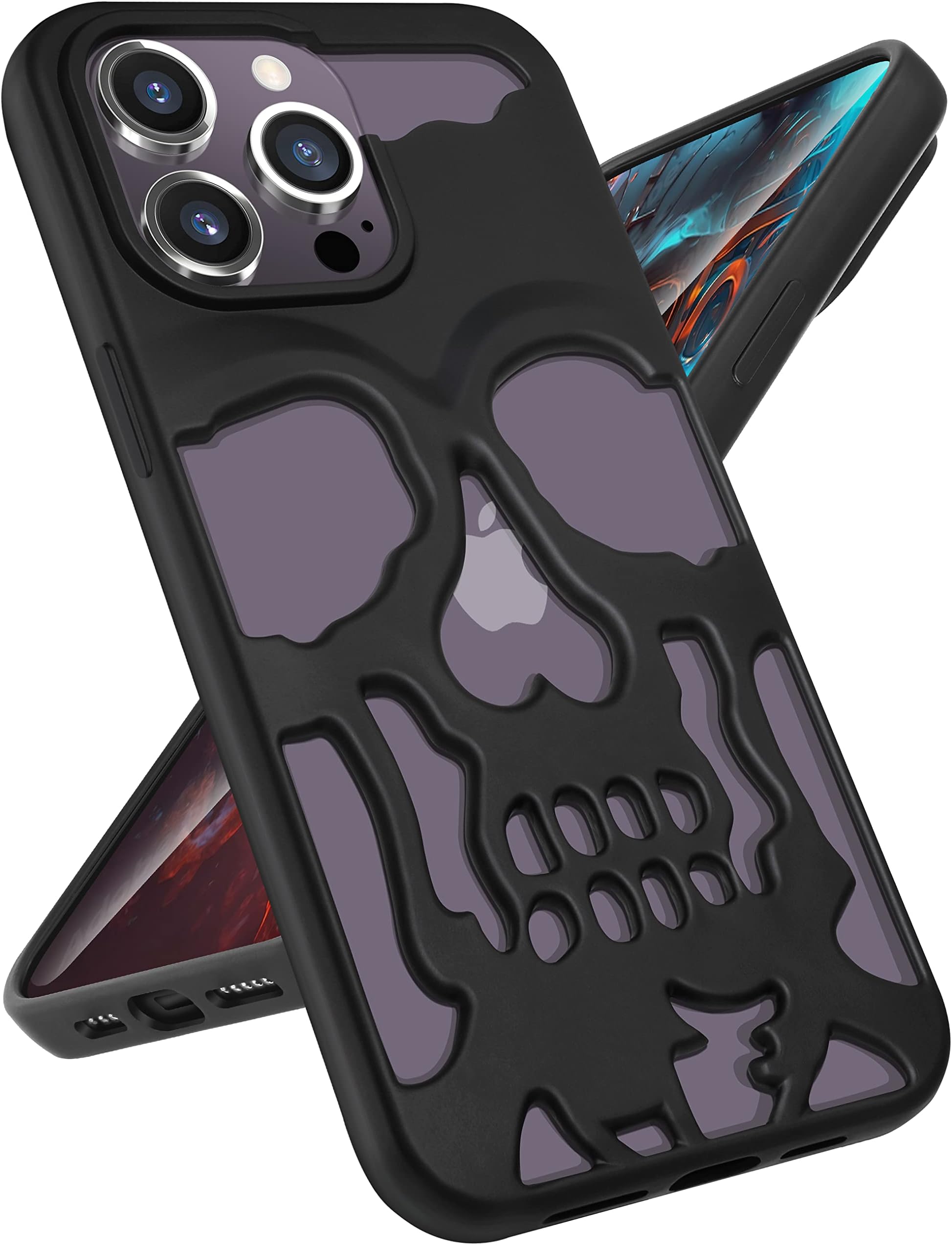 Amazon.com: FUNFIREBEY Cool Skull Anime iPhone 13 pro max Phone case ...