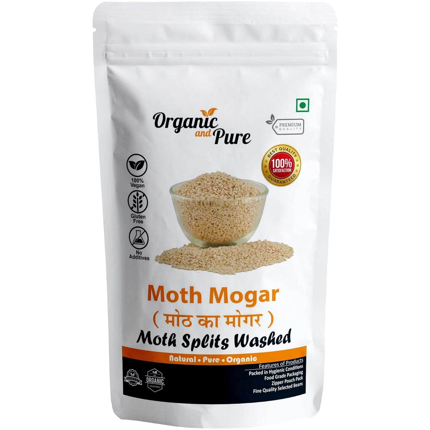Organic and Pure Moth Ka Mogar | Matki Mogar Split 3600g(900gx4 ...