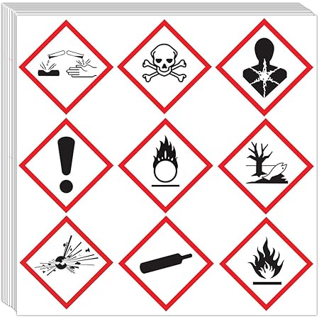 Amazon.com: GHS Batch Pictogram Stickers Labels , OSHA Compliant, 2" x ...