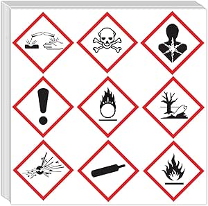 Amazon.com: GHS Batch Pictogram Stickers Labels, OSHA Compliant, 2" x 2 ...