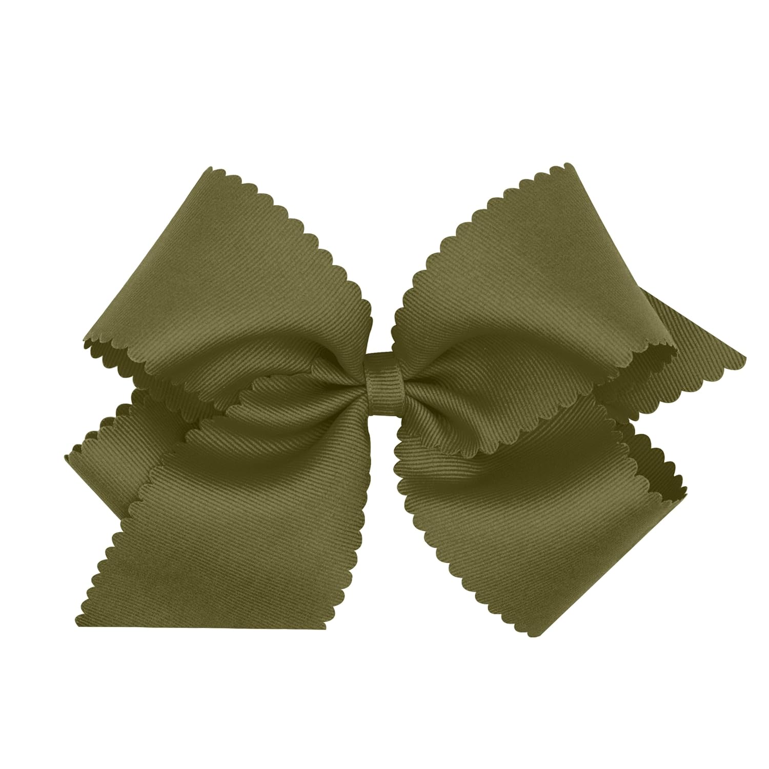 Amazon.com: Wee Ones Girls' Classic Grosgrain Hair Bow with Scalloped ...