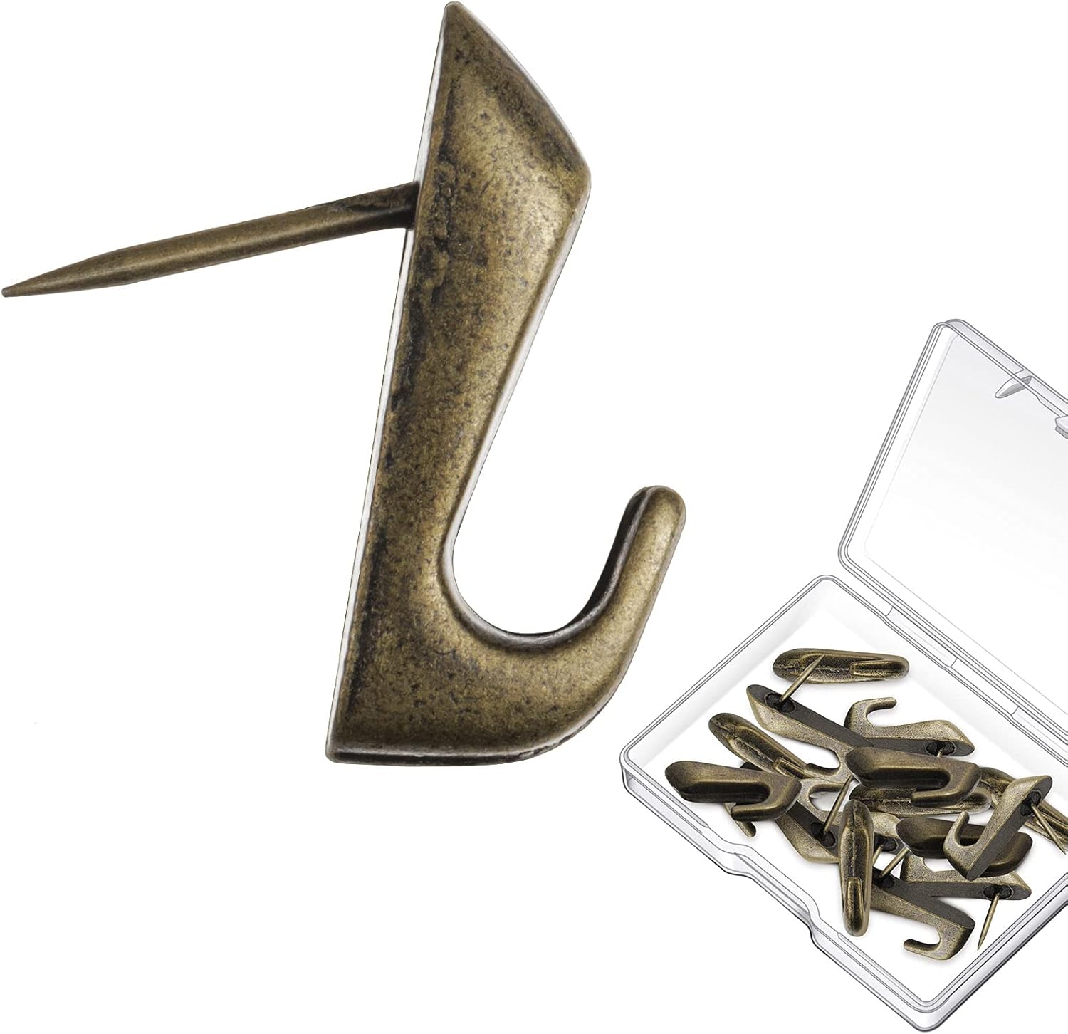 Hotop 15 Pieces 20 Lbs Pin Hooks Push pin Hangers Metal Hooks Picture ...