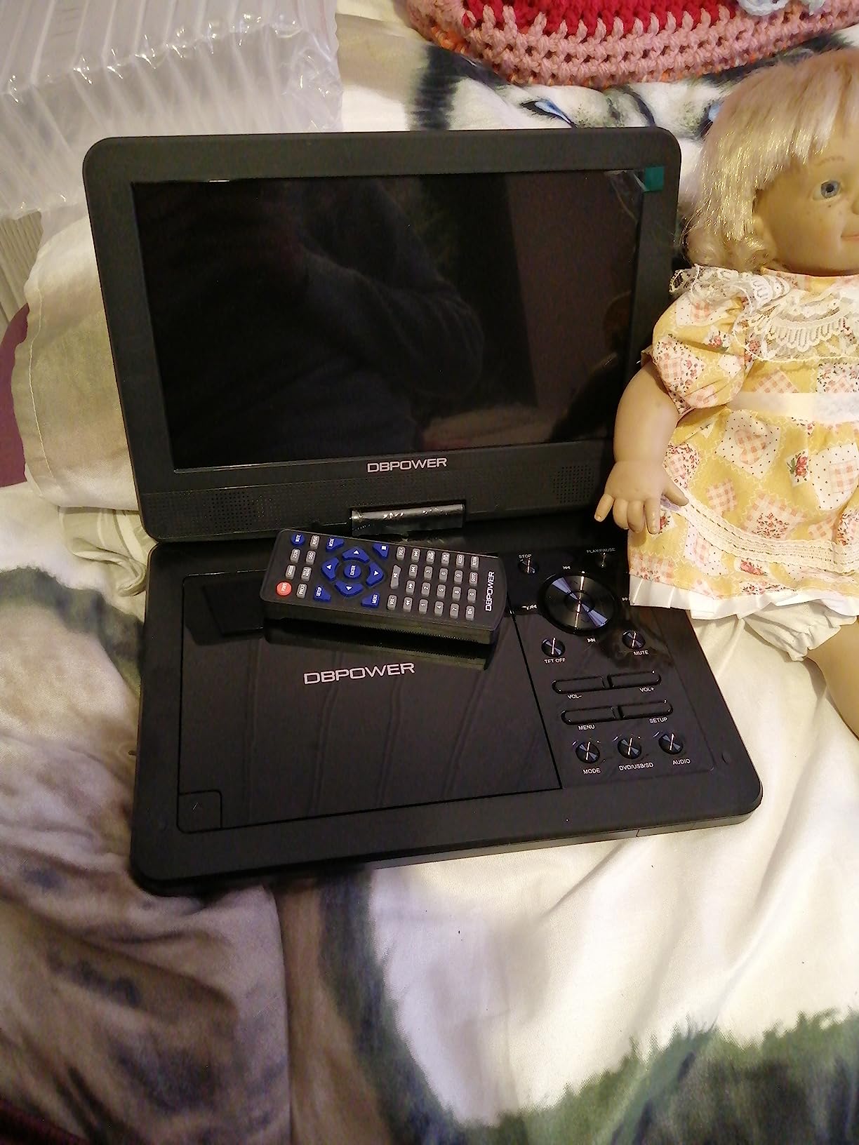 DBPOWER 12" Portable DVD Player with 10" Swivel Screen Car Built-in 5 ...