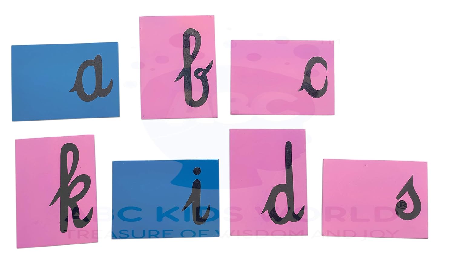Buy ABC KIDS WORLD Montessori Sand Paper Cursive Alphabets Online at ...