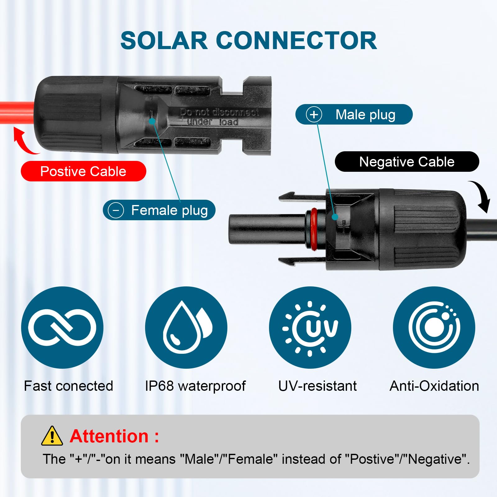 Snapklik.com : 10 AWG Solar Extension Cable 50FT, Flexible Solar Panel Wire