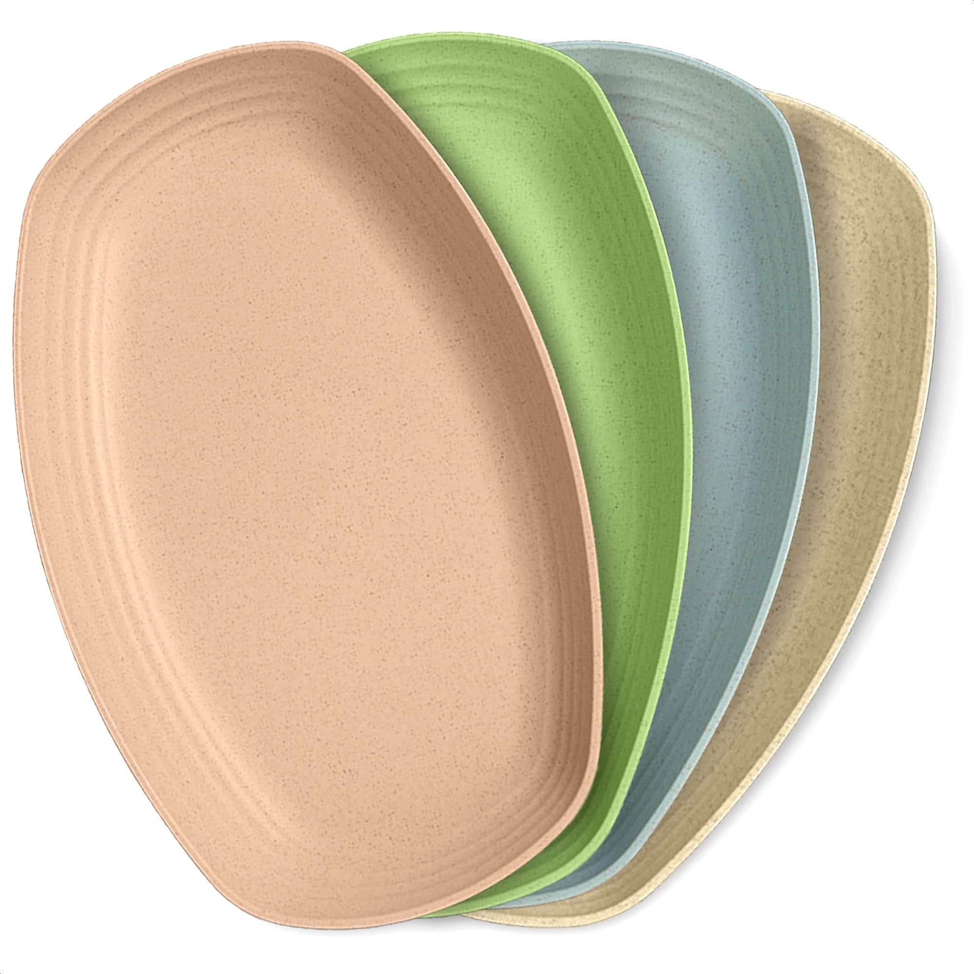 Amazon.com | Golandstar 8 Inch 4pcs Set Unbreakable Tableware Rectangle ...