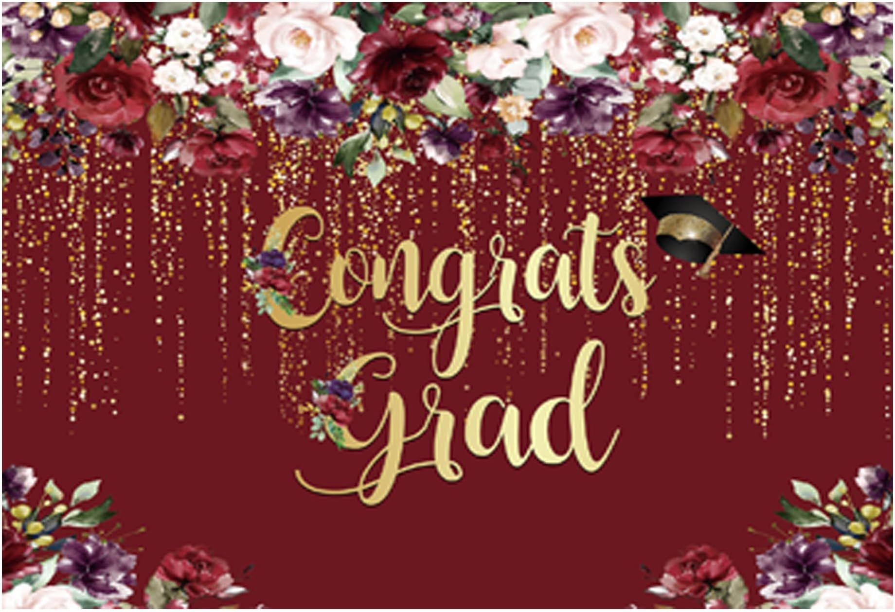 Amazon.com : Avezano Graduation Backdrop Congrats Grad Graduation Party ...