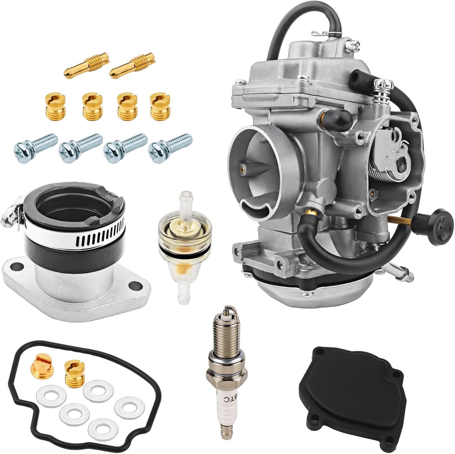 Amazon.com: Carburetor Carb & Intake Manifold Boot For Yamaha Wolverine ...