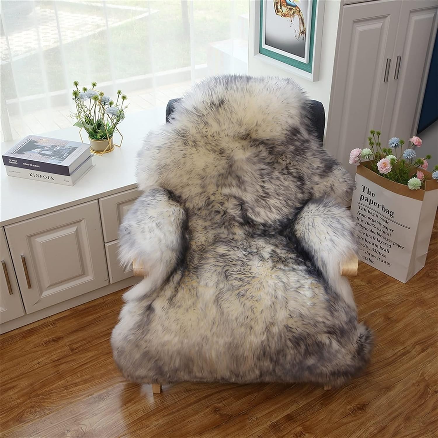 WL&ALLEN Large Sheepskin Rug Genuine Thick and Lush 3 Inch Pile，Luxury ...