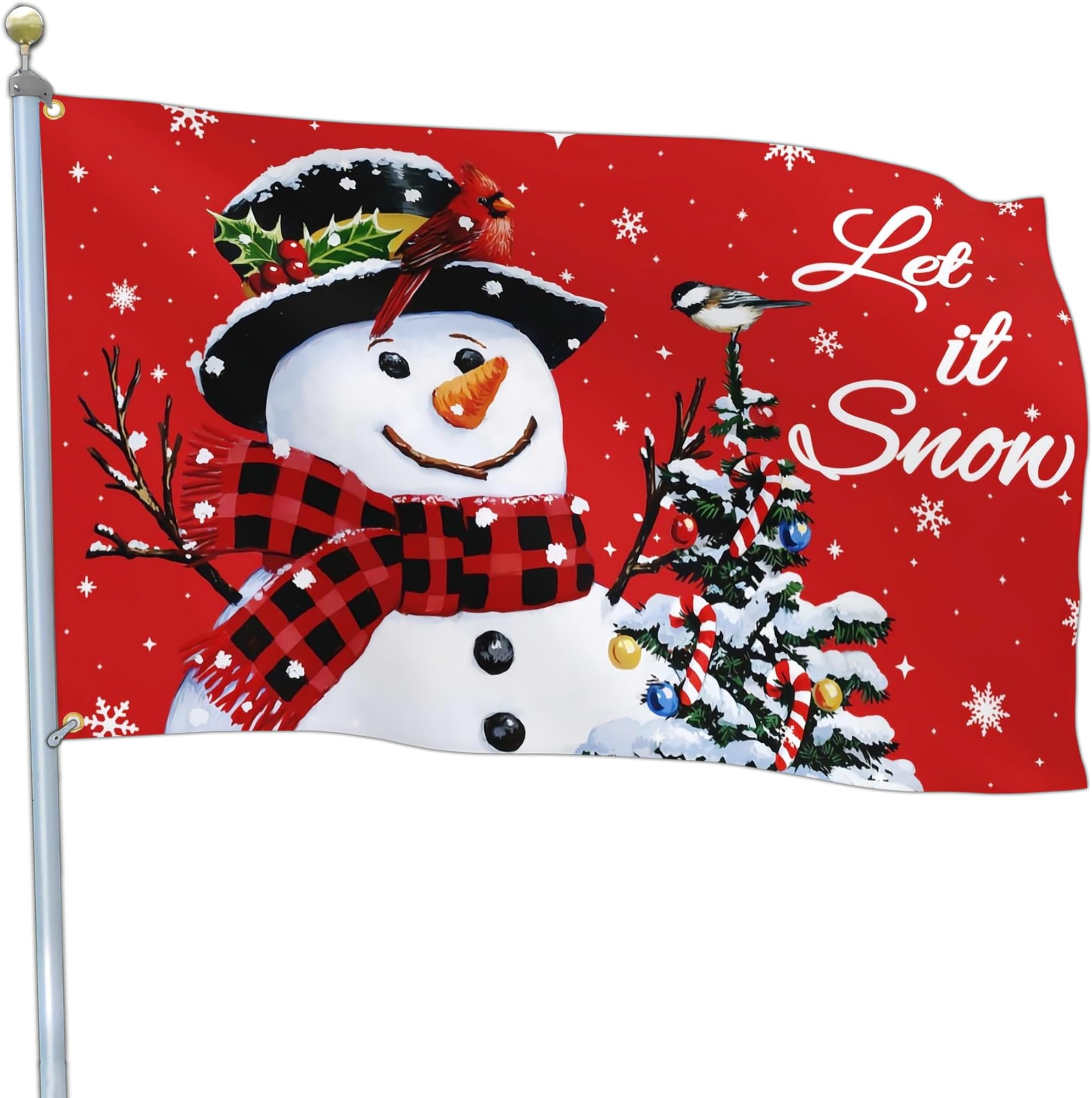 Amazon.com : Christmas Joy Candy Cane Flag 3x5ft - Christmas Flag For ...