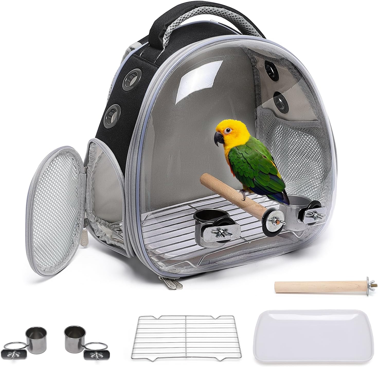 Amazon.com : Ioview Bird Carrier Cage, Pet Travel Carrier Backpack with ...