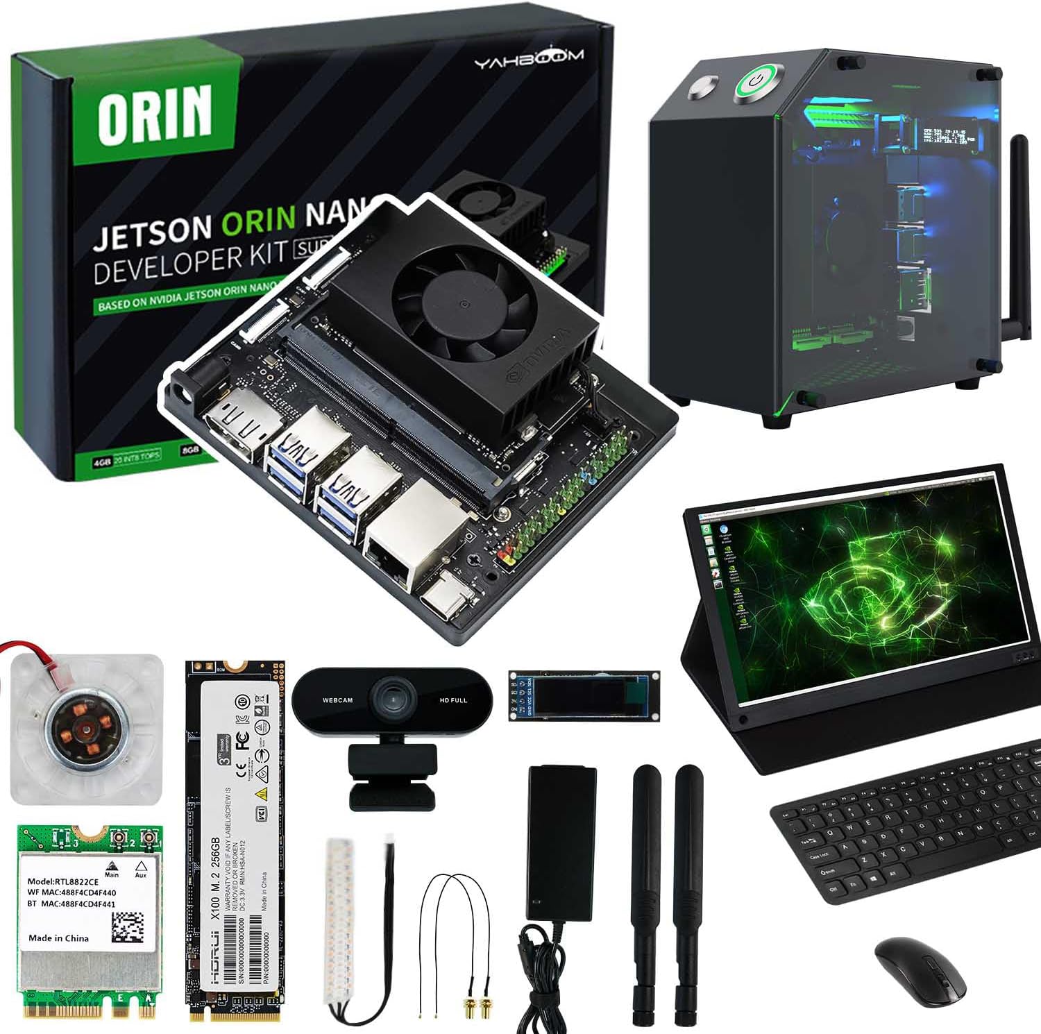 Amazon.com: Yahboom Jetson Orin Nano 4GB/8GB Development Kit AI Robots ...