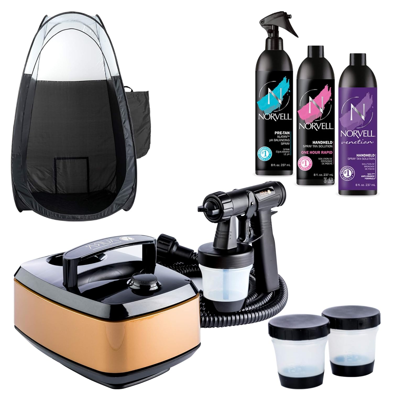 Amazon.com : 1Aura Allure Spray Tan Machine Kit with Norvell Sunless ...