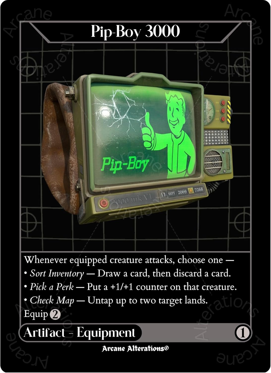 Amazon.com: Pip Boy 3000 Fallout Crossover - Altered Art Custom Proxy ...