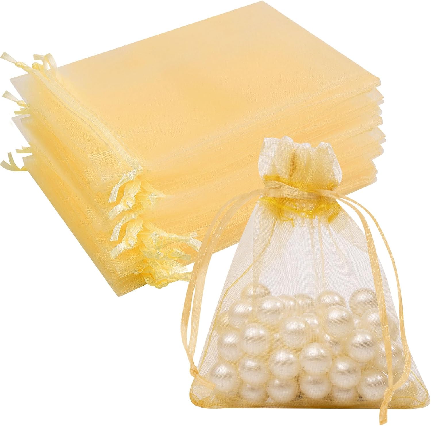 Amazon.com: Crweety Organza Bags 3x4 Inch 50 Packs Small Mesh Gift Bags ...