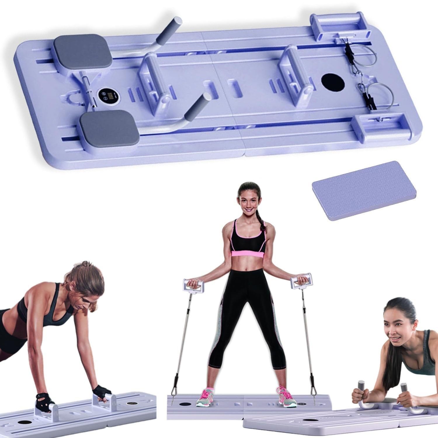 Pilates Reformer Set - Lhanel Foldable Sliding Board for Full-Body ...