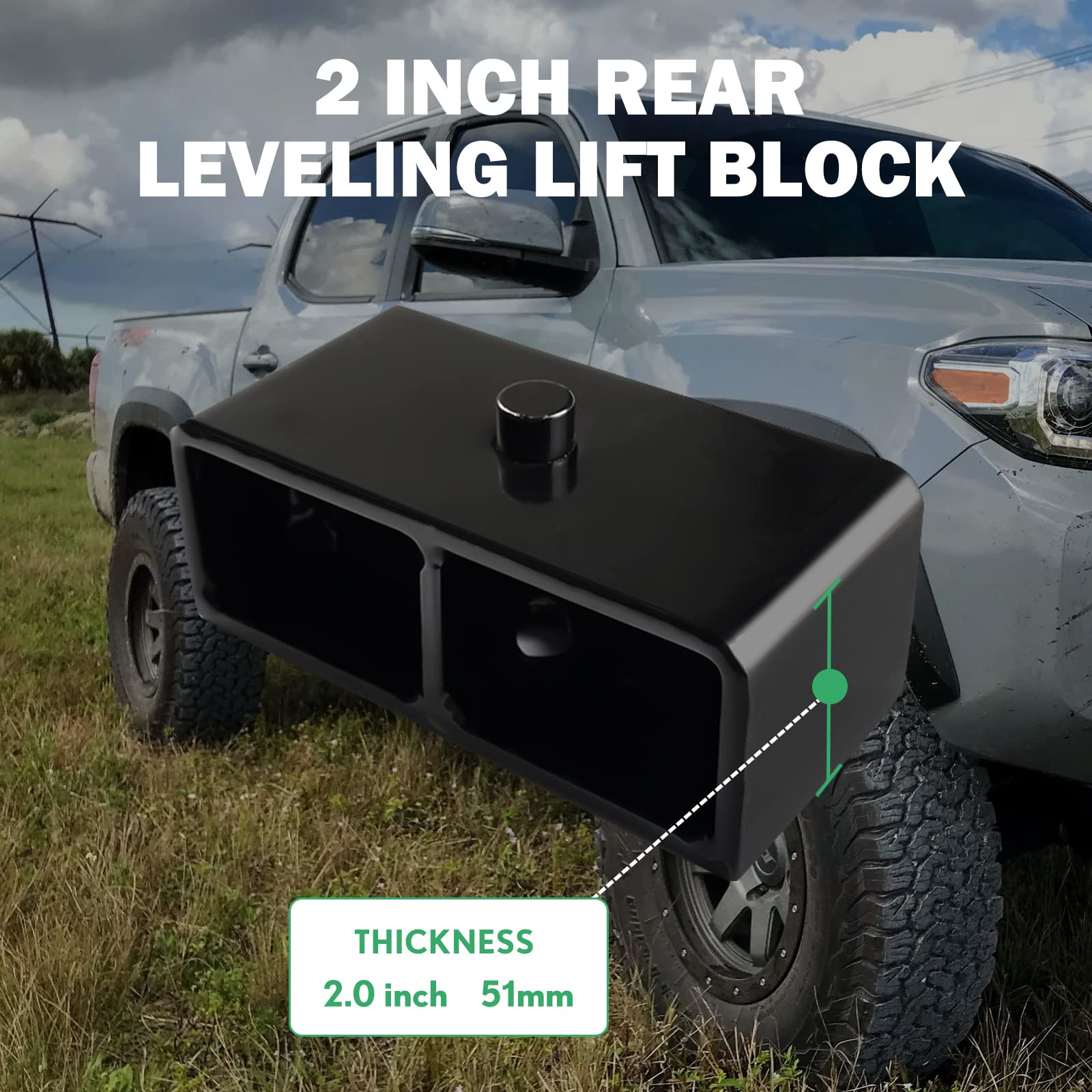 Snapklik.com : AUTOPTIM 2" Rear Leveling Lift Block Kit - Replacement ...