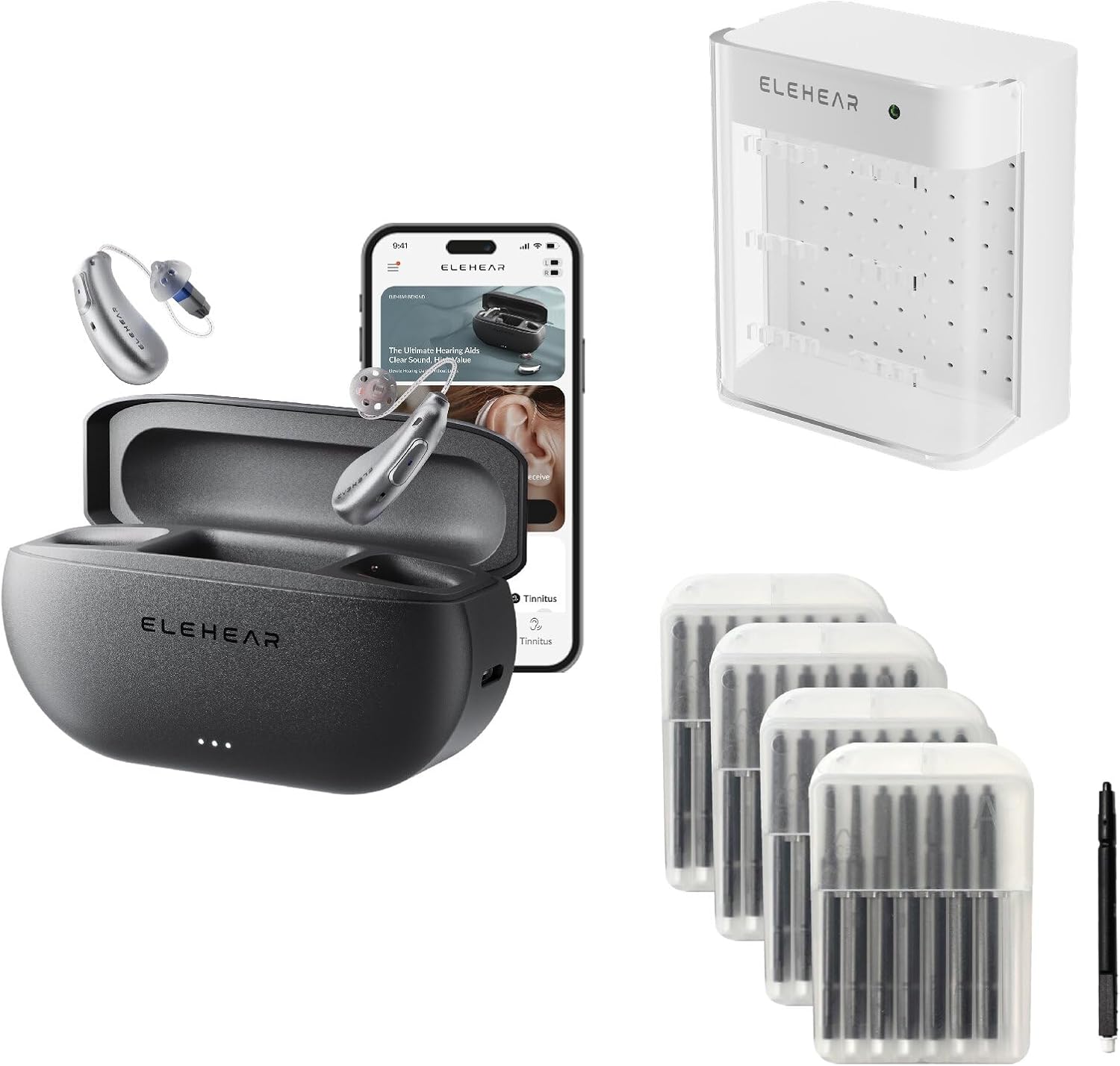 Amazon.com: ELEHEAR-Beyond OTC Hearing Aids with Dry Box and Wax Guards ...