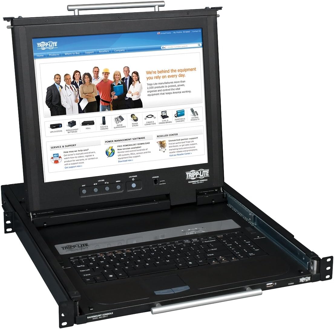 Amazon.com: Tripp Lite B021-02R-17 KVM Rackmount Console, Dual Rail ...