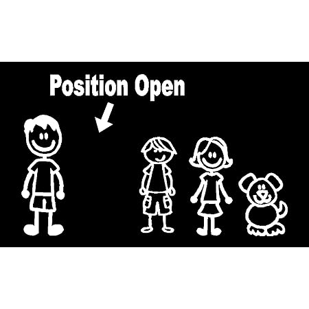 Amazon.com: Position Open Stick Figure Family Decal, Family Sticker ...
