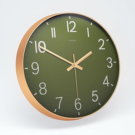 Amazon.com: Foxtop Modern Wall Clock 12 Inch Silent Non Ticking Battery ...