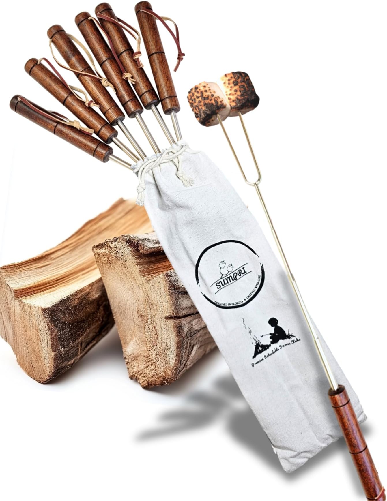 Amazon.com : Marshmallow Sticks for Fire Pit - 34" Extra Long Roasting ...