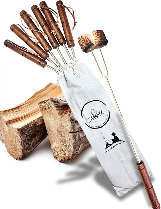 Amazon.com: Smores Sticks For Fire Pit [Set Of 7] - Marshmallow ...