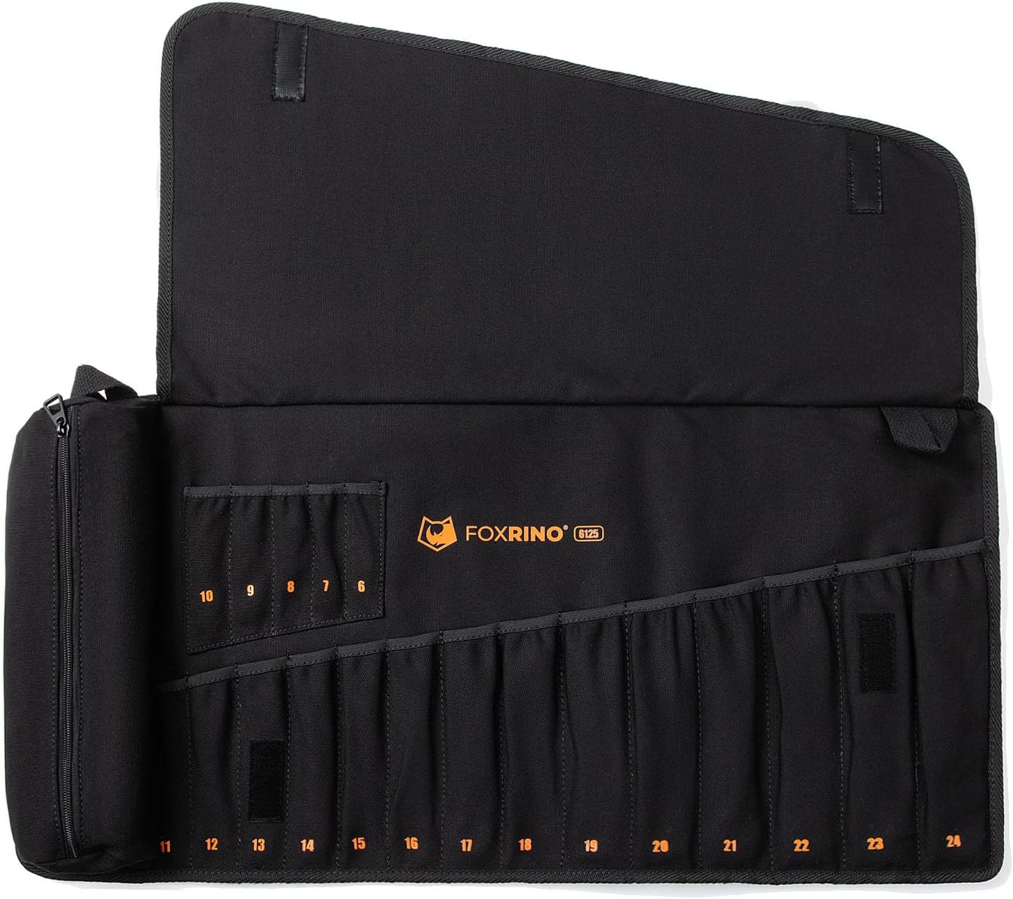 HELAKLS 20 Pockets Metric & SAE Wrench Tool Roll Up Pouch Utility Heavy ...