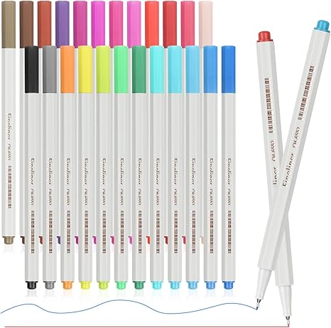 Amazon.com : EooUooIP Colored Fineliner Point Pens - 24 Pcs Drawing ...