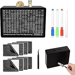 Amazon.com: Money Saving Box 10,000,Cash Savings Box,Cash Vault Wooden ...