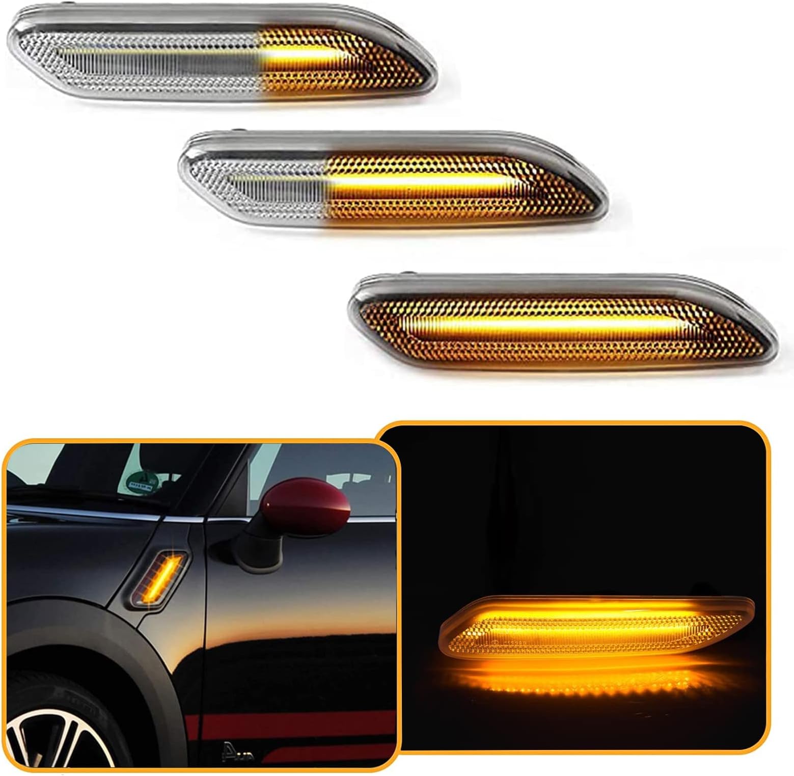 MINI Genuine Turn Signal Indicator Flasher Lamp Light Left N/S White ...