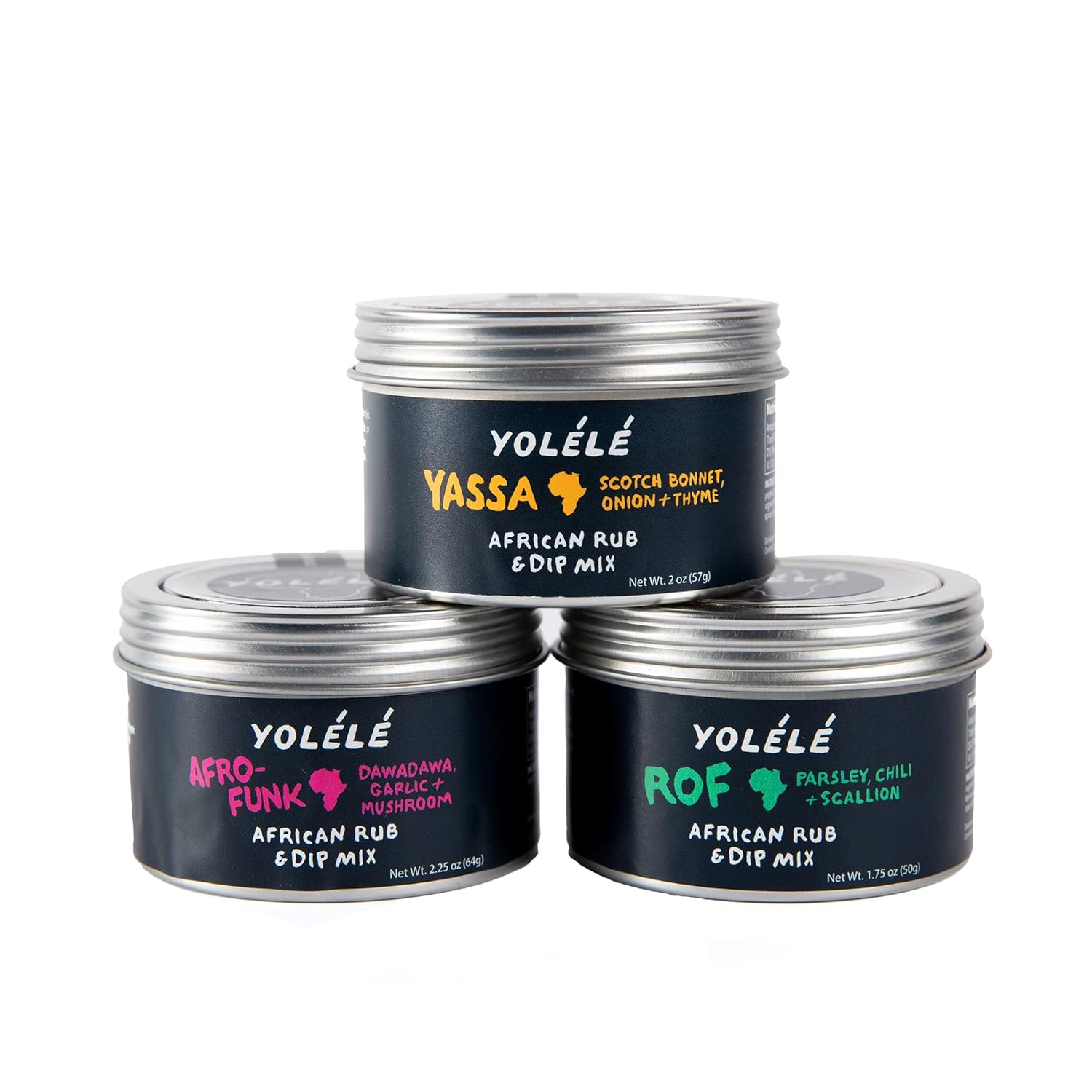 Amazon.com : Yolélé - Bold West African Spice Rub/Dip Mix Trio Gift Set ...