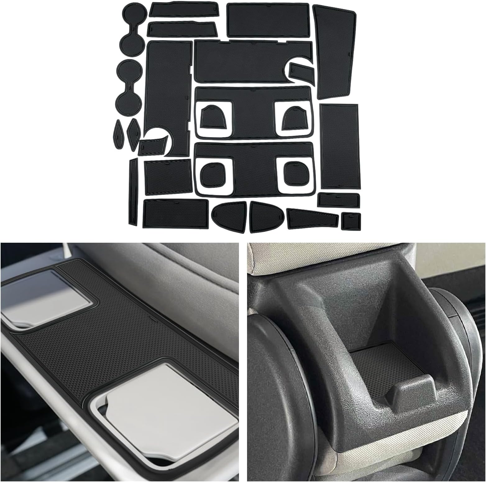 Amazon | 日産 新型セレナ (SERENA C28型) 専用 インテリアラバーマット (e-Power(8人乗り), ホワイト・蓄光) ドアポケットマット ドレスアップパーツ ...