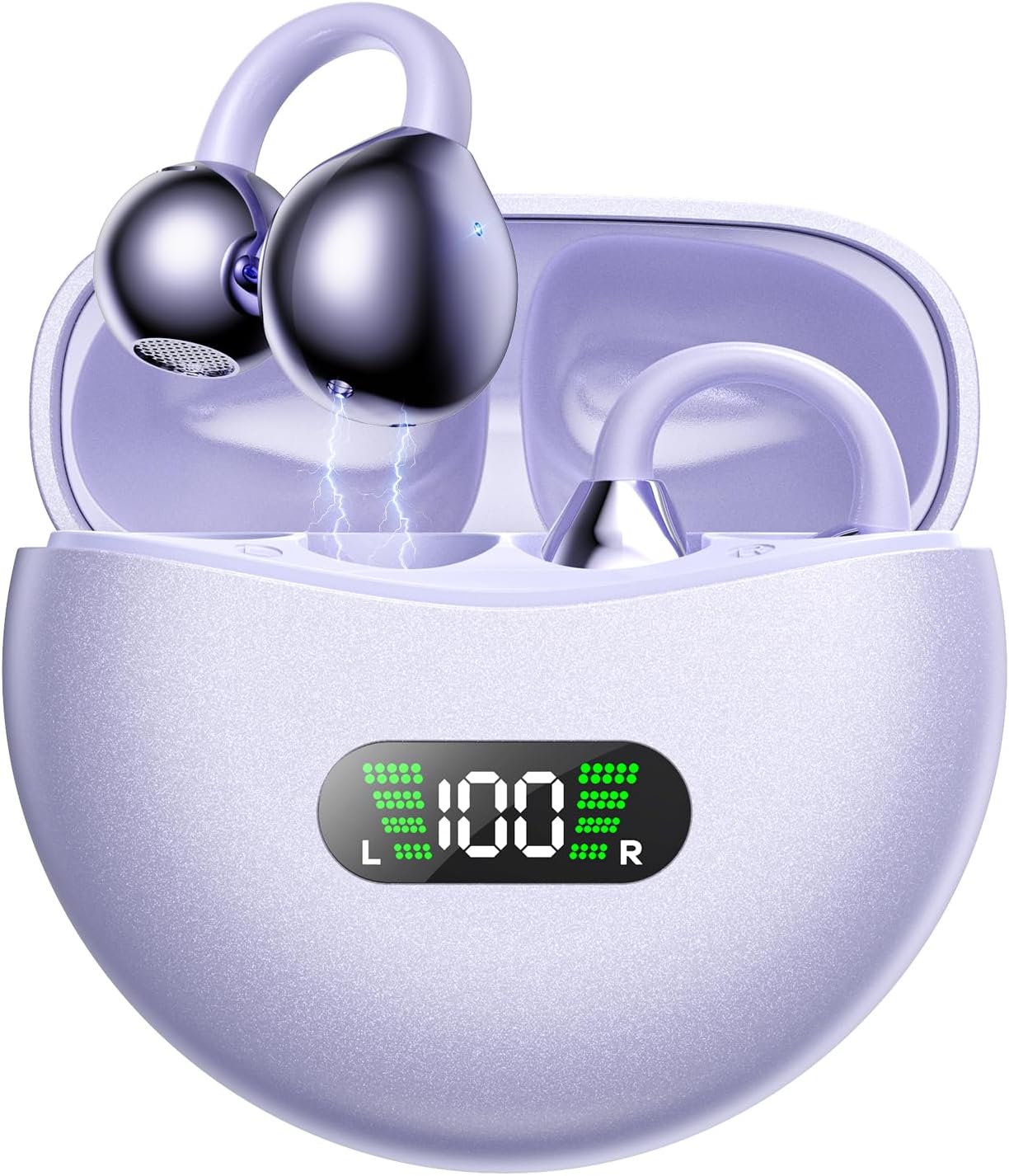 Amazon.com: EXECCZO Ear Clip Earbuds Mini Open Ear Headphones Bone ...