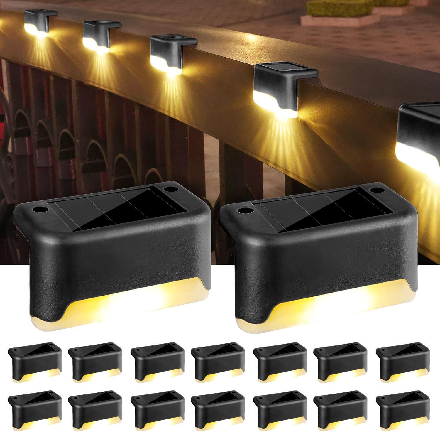 16 Paquete Luces Solares de Terraza para Exteriores, Luces Solares IP65 ...